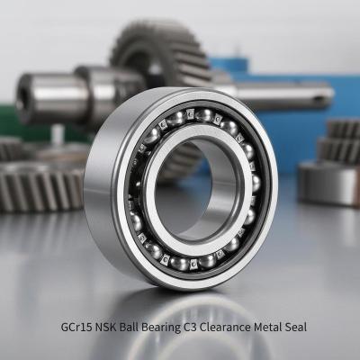 China Chrome Steel GCr15 NSK Ball Bearing with C3 Clearance and Metal Seal for Industrial Machinery for sale