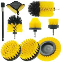 China Drill Brush Set for Cleaning - Power Scrubber Brush Towel Kit with Extend Attachment for Car  View More for sale