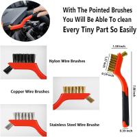 China 17pcs Red Drill Soft Brushes Set Car Detailing Brush For Auto Wheel Tire Washing for sale
