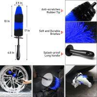 China 20pcs Car Wheel Tire Cleaning Brush Set Detailing Kit Wheels Rim Drill Detailing Brushes Washing for sale
