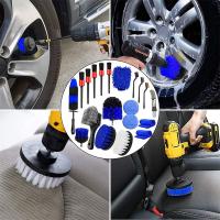 China 20pcs Car Wheel Tire Cleaning Brush Set Detailing Kit Wheels Rim Drill Detailing Brushes Washing for sale