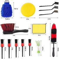 China Factory Direct Supply 15Pcs Detailing Car Wheel/Tire Brush Set Kit for Auto Motorcycle Cleaning washing tools for sale