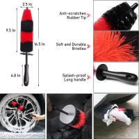 China Factory Direct Supply 15Pcs Detailing Car Wheel/Tire Brush Set Kit for Auto Motorcycle Cleaning washing tools for sale