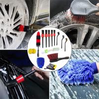 China Factory Direct Supply 15Pcs Detailing Car Wheel/Tire Brush Set Kit for Auto Motorcycle Cleaning washing tools for sale
