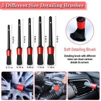 China 24 Pcs Car Detailing Brush Set Drill Soft Brushes Wash Kit With Cleaning Gel For Interior Exterior Wheels Dashboard for sale