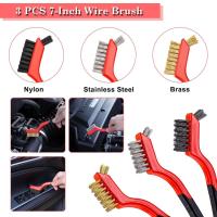 China 24 Pcs Car Detailing Brush Set Drill Soft Brushes Wash Kit With Cleaning Gel For Interior Exterior Wheels Dashboard for sale