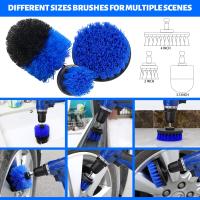 China 22 Pcs Car Detailing Kit Brushes Set Interior Cleaning With Auto Drill Soft Brush Attachment Sponge Polishing Pads for sale