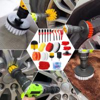 China 24 Pcs Auto Detailing Brush Waxing Sponge Washing Interior Exterior for sale