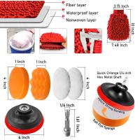 China Car Cleaning Tools Set 24 Pcs Auto Detailing Brush Waxing Sponge Washing Interior Exterior for sale