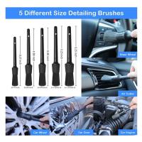 China 18 Pcs Auto Detailing Brushes Car Wash Brush Kit For Cleaning Auto Wheels for sale