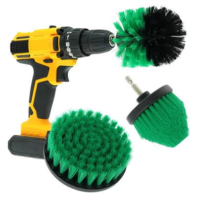 China Green Power Brush Scrubber Set Grout Cleaner Tool Drill for sale