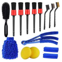China Factory Price 15 PCS Soft Hair Car Brush For Clean Vents Dash Trim Wheels for sale