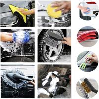 China Manufacture Wholesale Auto Detailing Cleaning Tools 17Pcs Car Brush For Car Wheel Interior for sale