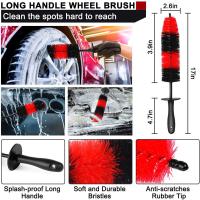 China 16Pcs Bendable Wheel Brush For Car Alloy Tire Detailing for sale