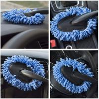 China 3Pcs Blue Soft Duster Car Detailing Brush Microfibre Alloy Wheel Brush With Long Handle for sale