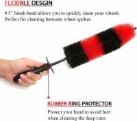 China Car Tire Rim Woollywormit Wheel Brush Alloy Wheel Brush Decontamination Tool for sale