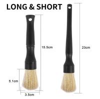 China Natural Boar Hair Valeting Car Detailing Brush 2pcs for sale