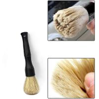 China Natural Boar Hair Valeting Car Detailing Brush 2pcs for sale