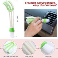 China Coral Fleece Car Detailing Brush Auto Upholstery Brush For Dashboard AC Cleaning for sale
