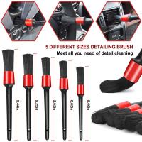 China Automotive Premium Tire Detailing Brush Microfiber Car Wash Brush 18Pcs for sale