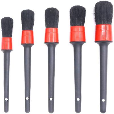China Interior Boar Hair Car Detailing Brush Set For Engine Cleaning for sale