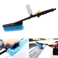 China Multifunctional Soft Bristle Car Detailing Brush With Foam Bottle for sale