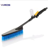China Multifunctional Soft Bristle Car Detailing Brush With Foam Bottle for sale