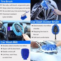China Personalised Automotive Car Detailing Brush Kit AC Wheels Dashboard Cleaner 19PCS for sale