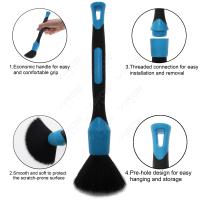 China Microfiber Car Detailing Auto Upholstery Brush For Interior Cleaning for sale