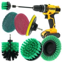 China Floor Power Filament Drill Brush Attachment Wheel Cleaner Scrubber Set for sale