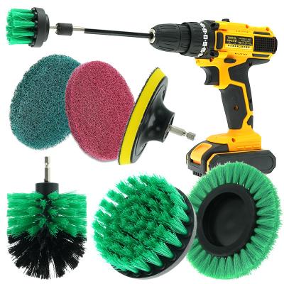 China Floor Power Filament Drill Brush Attachment Wheel Cleaner Scrubber Set for sale