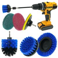 China 6inch Electric Drill Attachment Brush Power Scrubber Kit For Household Cleaning for sale