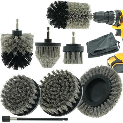 China Grey Drill Brush Extension Scrubber Cordless 9PC Custom for sale