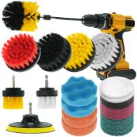 China Polypropylene Hair Drill Brush Attachments Set Yellow 25pcs for sale