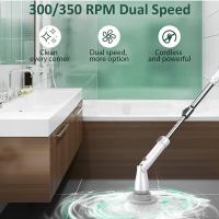 China Battery Powered Electric Spin Scrubber Cleaning Brush 2500mAh for sale
