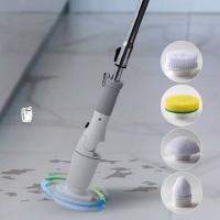 China Retractable Electric Cleaning Brush Spin Cleaner For Bathroom 2500mAh for sale