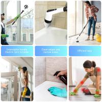 China 220RPM Cordless Electric Scrubber Electric Shower Brush Cleaner With 7 Replacement Heads for sale
