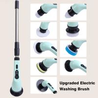 China VIROS Adjustable Electric Cleaning Brush Handheld Scrubber IPX Waterproof for sale