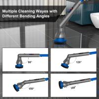 China Motorized Spin Rotating Bathroom Scrubber Tile Brush With Led Display for sale