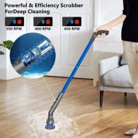 China Motorized Spin Rotating Bathroom Scrubber Tile Brush With Led Display for sale