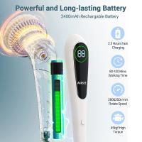 China Replaceable Rotating Bathroom Spin Brush Cleaner Scrubber 8 Heads for sale