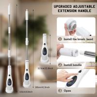 China 9In Electric Cleaning Brush Spin Scrubber for Bathroom Tub Tile Floor Kitchen for sale