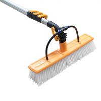 China Lightweight Extendable Solar Panel Brush Cleaner For Roof Washing 12m for sale