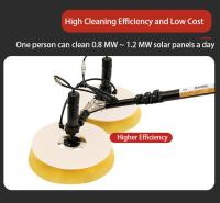 China 7.5m Lithium Battery Telescopic Solar Panel Cleaning Brush Double Head for sale