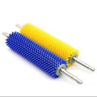 China Blue PP Nylon Industrial Roller Brush For Fruit And Vegetable Cleaning ODM for sale
