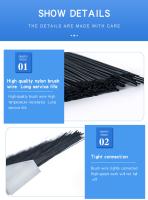 China Nylon Bristle Industrial Strip Brush Rust Removal Customized for sale