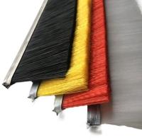 China Aluminium Bar Polypropylene Industrial Strip Brush Door Bottom Sealing for sale