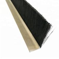 China Aluminium Bar Polypropylene Industrial Strip Brush Door Bottom Sealing for sale