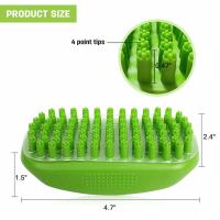 China Bath Soothing Dog Wash Scrubber Rubber PET Massage Brush For Long Short Hair for sale