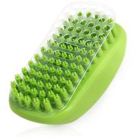 China Bath Soothing Dog Wash Scrubber Rubber PET Massage Brush For Long Short Hair for sale